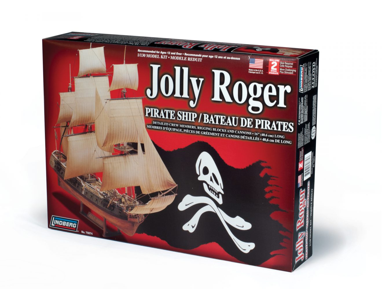 Lindberg Jolly Roger Pirate Ship 1/130 Scale Model Kit | Round2