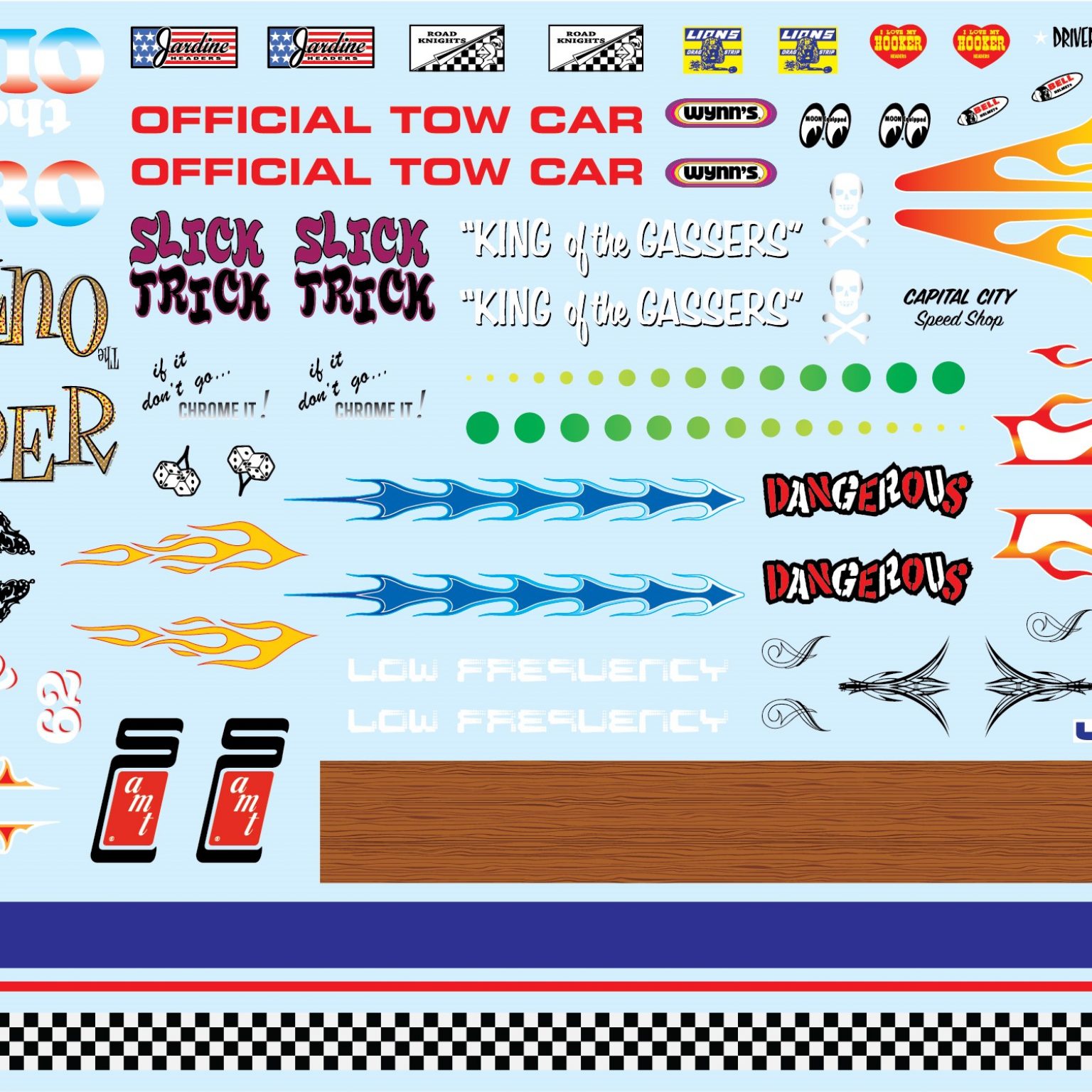 AMT BEST OF AMT CUSTOM GRAPHICS DECALS VOLUME 1 1:25 SCALE | Round2