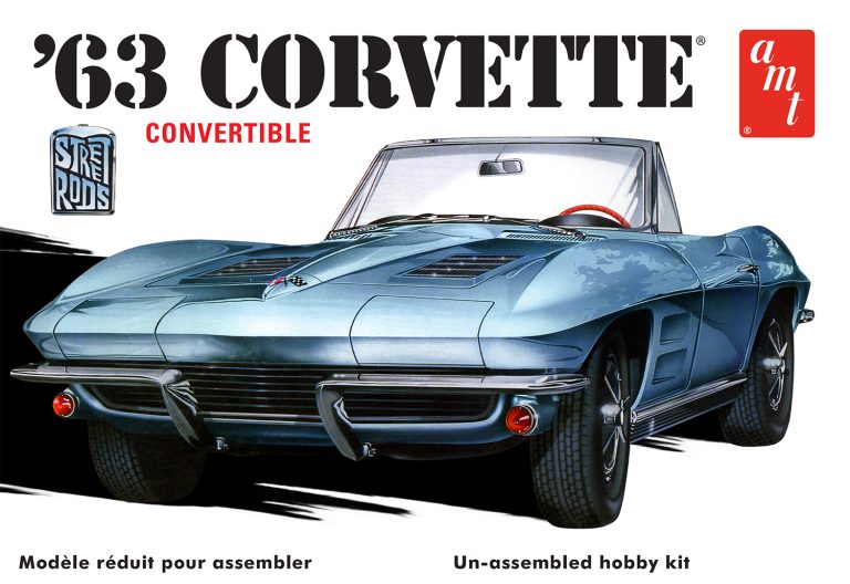 AMT 1963 CHEVY CORVETTE CONVERTIBLE 1:25 SCALE MODEL KIT | Round2