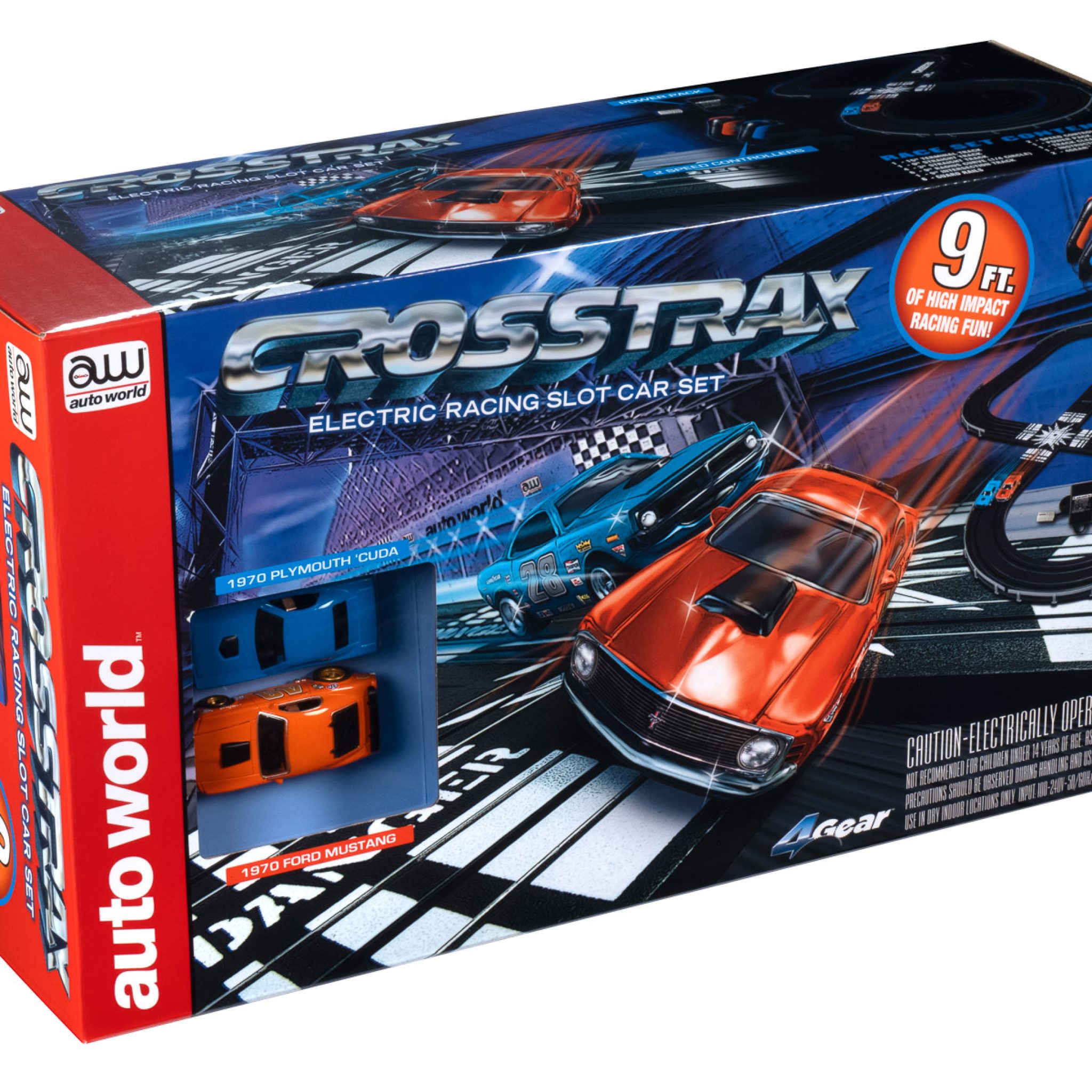 AUTO WORLD CROSSTRAX ROAD COURSE 9′ SLOT RACE SET | Round2