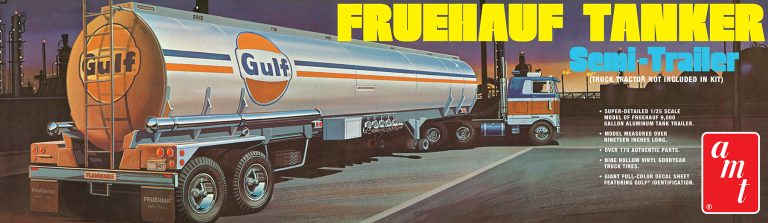 AMT FRUEHAUF TANKER GULF 1:25 SCALE MODEL KIT | Round2