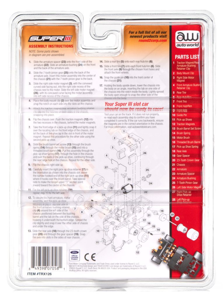 Auto World Super III Deluxe Pit Kit (1970 Ford Boss Mustang Body) HO ...