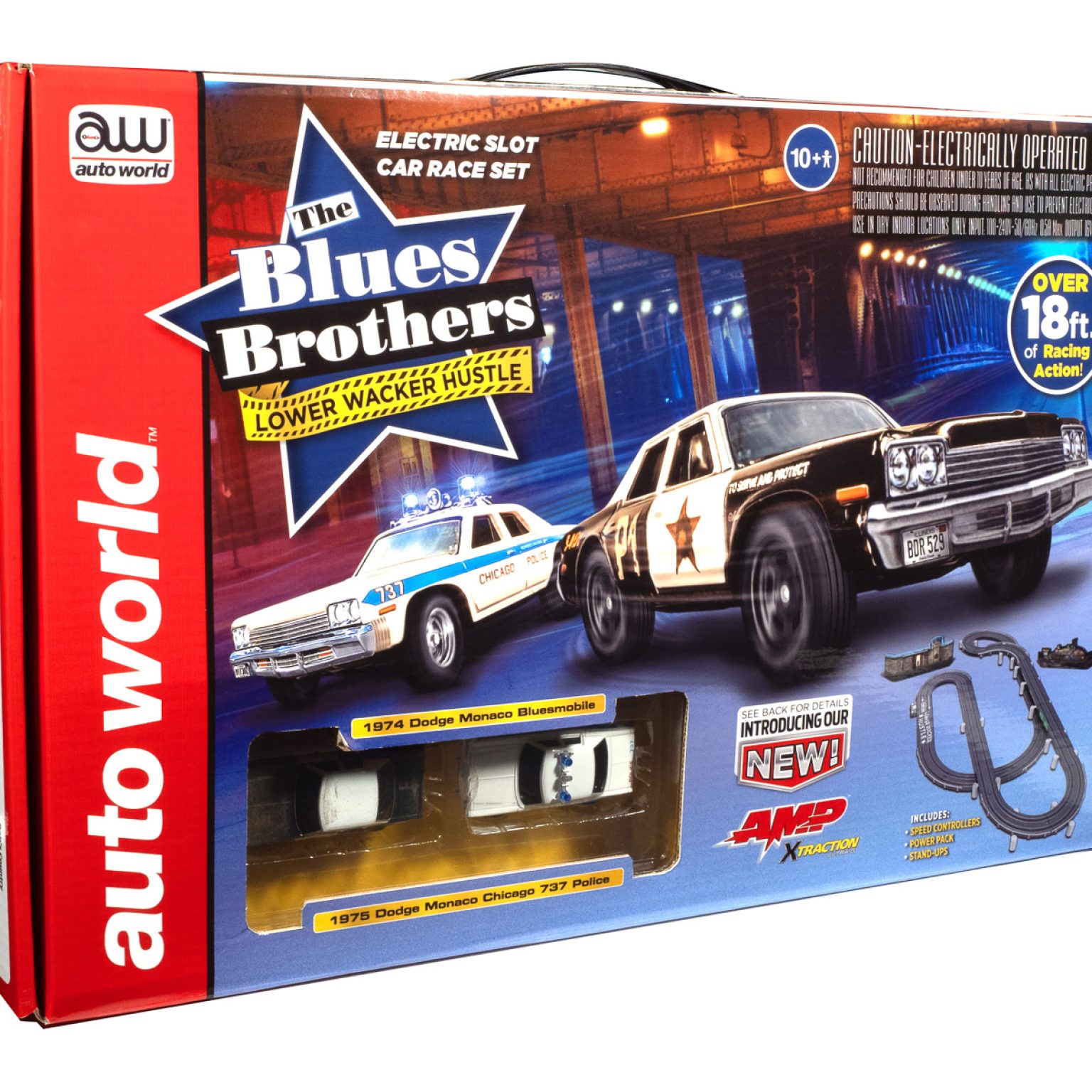 Auto World 18′ Blues Brothers Lower Wacker Hustle Slot Race Set HO ...