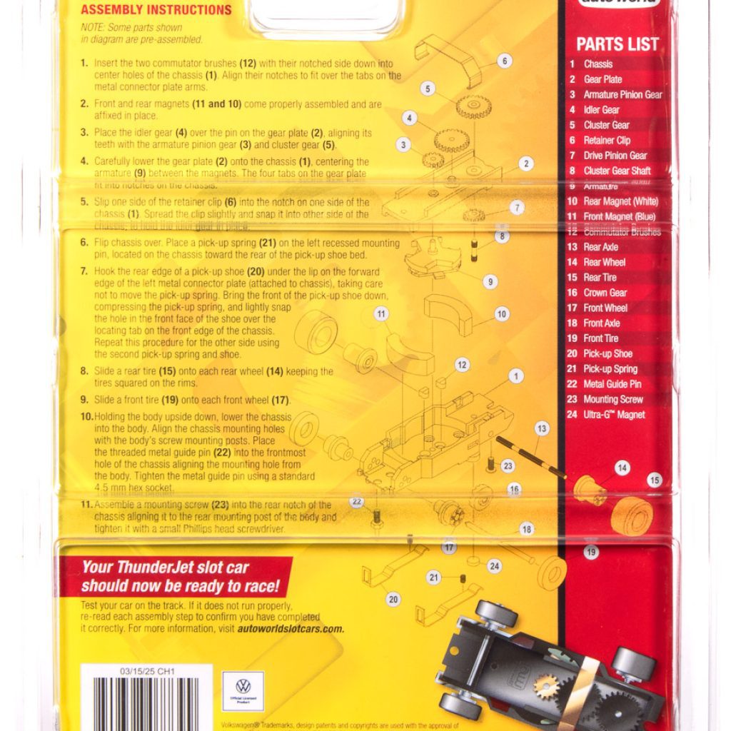 Auto World Thunderjet Deluxe Pit Kit (1965 Volkswagen Beetle) HO Scale ...